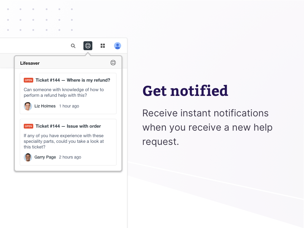Lifesaver App Integration with Zendesk Support